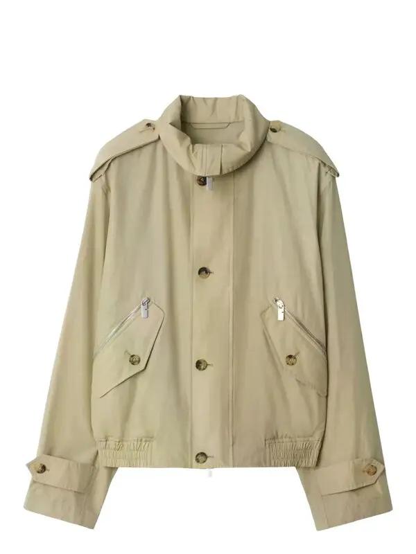Burberry High-neck Jacket - Neutrals