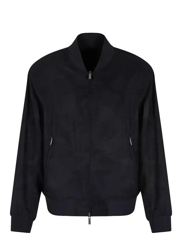 Armani Exchange Zip-up Bomber Jacket - Black