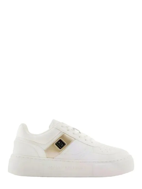 Armani Exchange Logo-plaque Sneakers - White