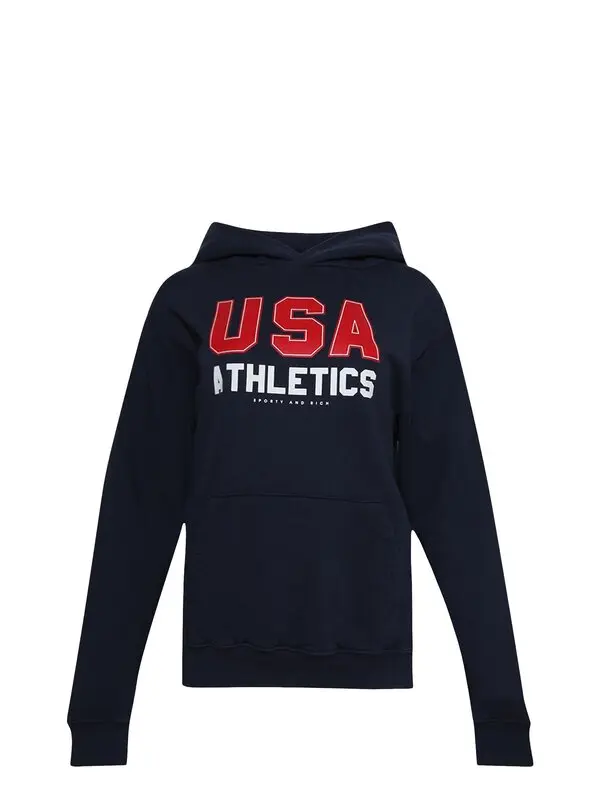SPORTY & RICH Usa Athletics Hoodie - Blue