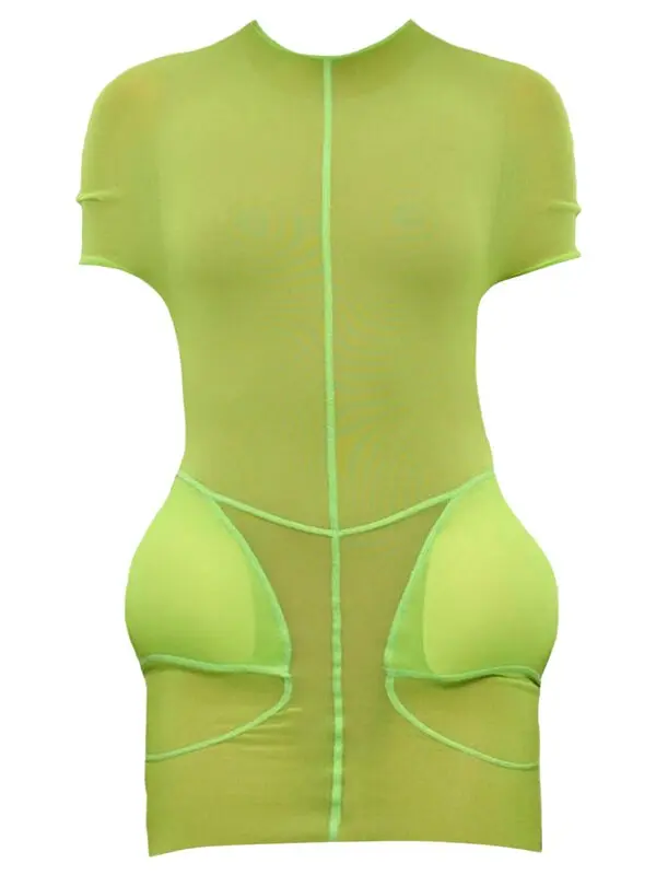Jean Paul Gaultier Mesh Short Dress - Green