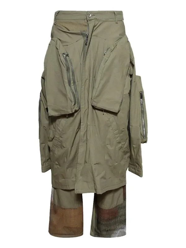 WHO DECIDES WAR BY EV BRAVADO Military Parka Trouser - Green