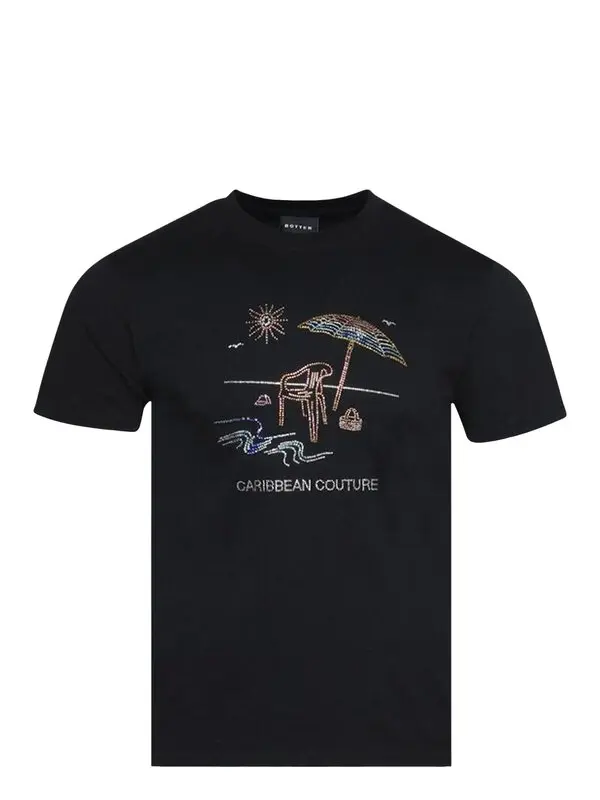 BOTTER Caribbean Couture T-shirt Caribbean Beach - Black