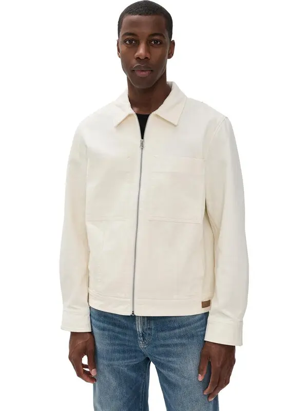 Rag & Bone Simon Denim Garage Jacket - Ecru