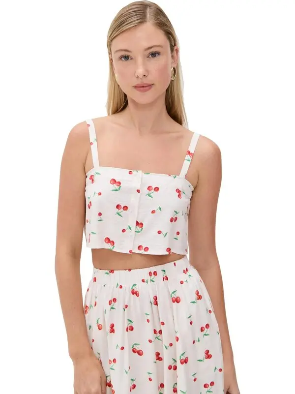 LE BOP Martha Cherry Print Top - Cherries