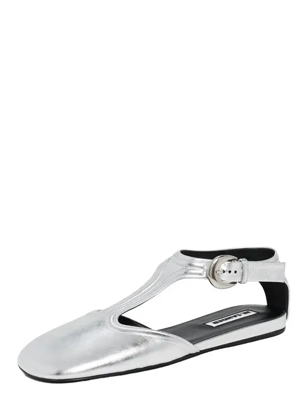 JIL SANDER Mary Jane Flats - Sky Grey