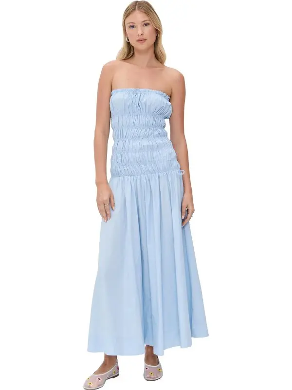 VRG GRL Isabel Strapless Maxi Dress - Blue