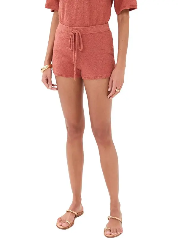 LE BOP Poolside Knit Shorts - Burnt Sienna