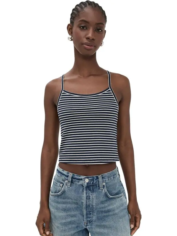 Joe's Jeans Striped Tank Top - White/navy Stripe