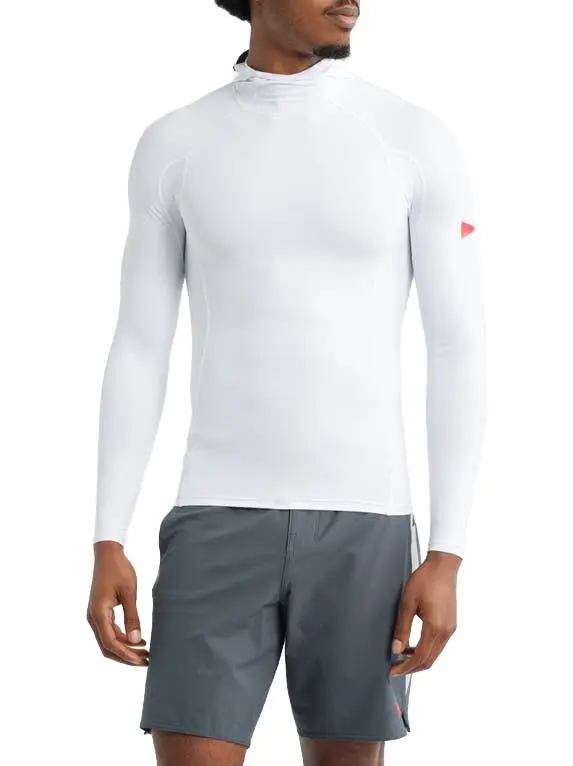 FLORENCE Long Sleeve Hooded Rashguard - White