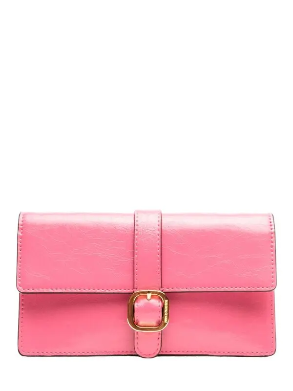 FRANCES VALENTINE Leather Accordion Crossbody Bag - Pink