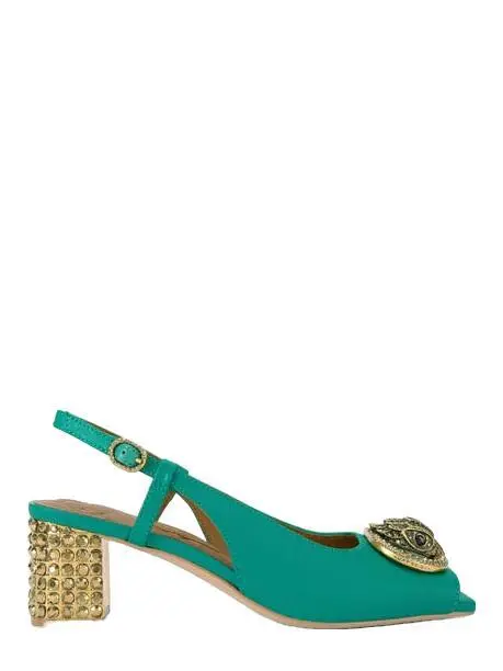 Kurt Geiger Chelsea Slingback Sandal - Open Green