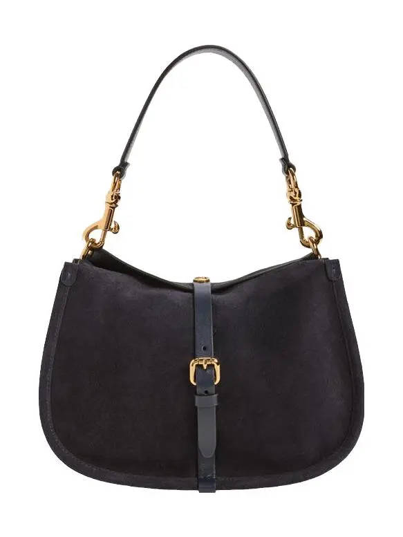 Etro Belted Suede Hobo Bag - Blue
