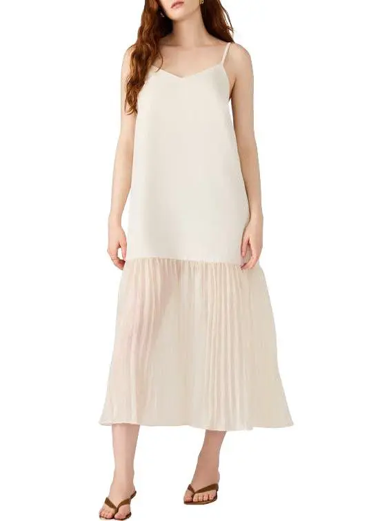 Steve Madden Ember Pleated Hem Sleeveless Maxi Dress - Marshmallow