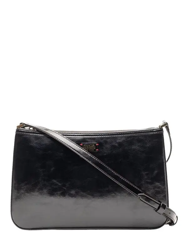 FRANCES VALENTINE Poppy Leather Crossbody Bag - Black