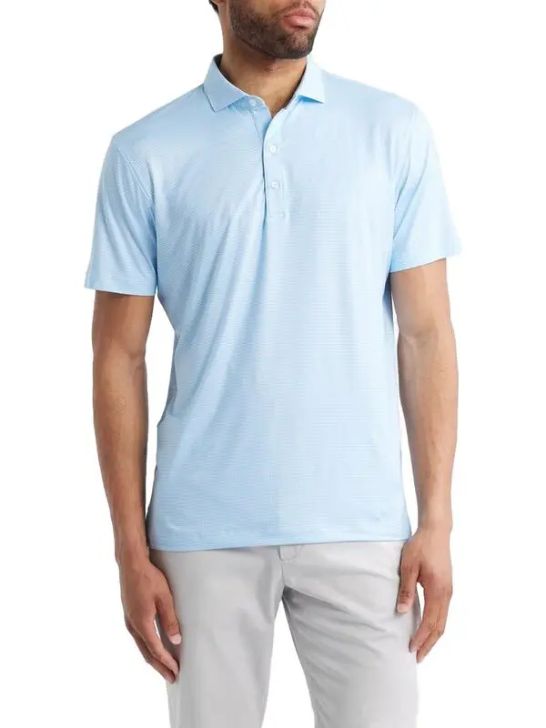 Johnnie-o Tundra Microprint Featherweight Performance Polo - Maliblu
