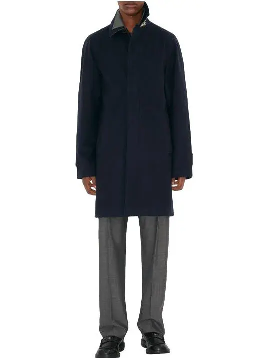 Burberry Mid-length Cashmere Car Coat - Navy