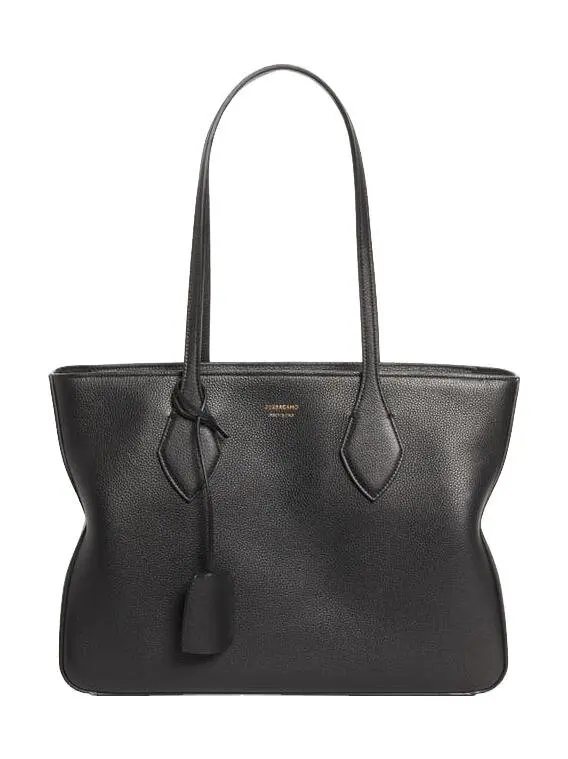 FERRAGAMO Small Star Leather Tote Bag - Nero Nero