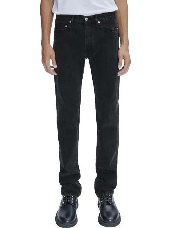 A.p.c. Straight Leg Nonstretch Jeans - Noir Delave