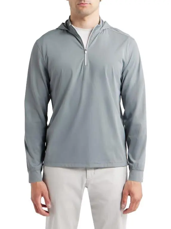 Johnnie-o Performance Quarter Zip Hoodie - Thunder