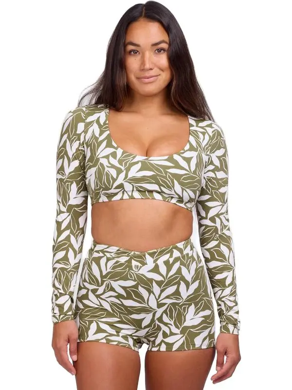 JOLYN Avalon Long Sleeve Crop Rashguard - Nias