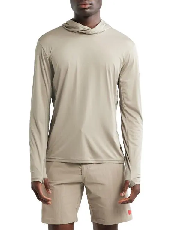 FLORENCE Sun Pro Hooded Rashguard - Heather Vintage Khaki