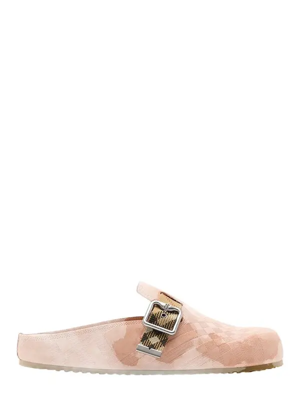 Burberry Urchin Calf Suede Slide Clogs - Flora