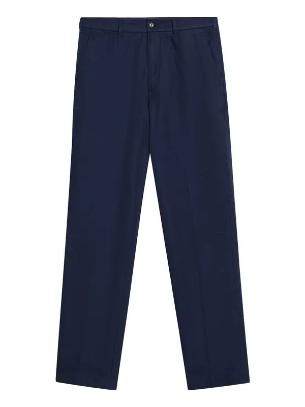 Dunhill Cotton Gabardine Tailored Chino Pants - Navy