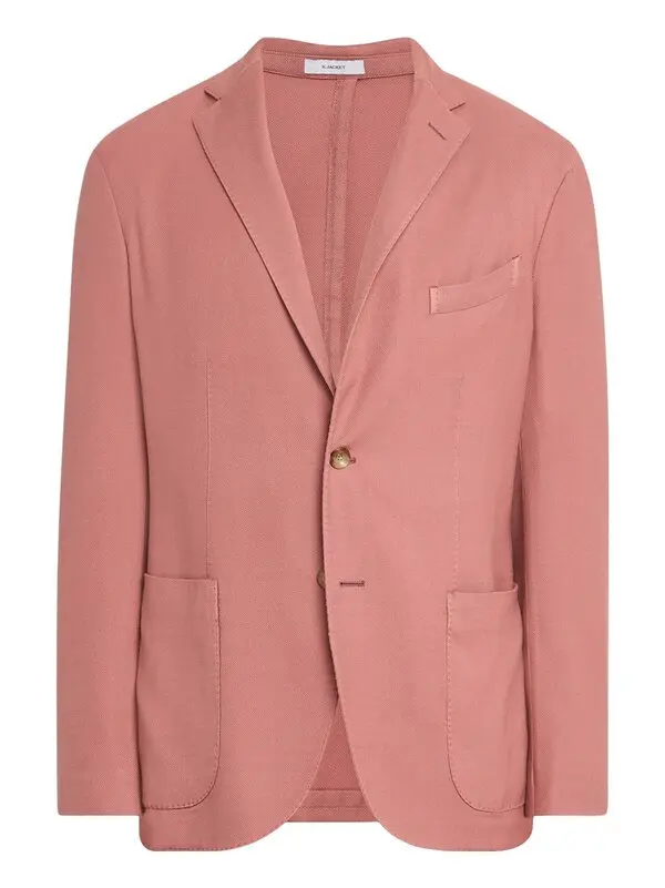 Boglioli Wool Hopsack Jersey Single-breasted Sport Coat - Pink