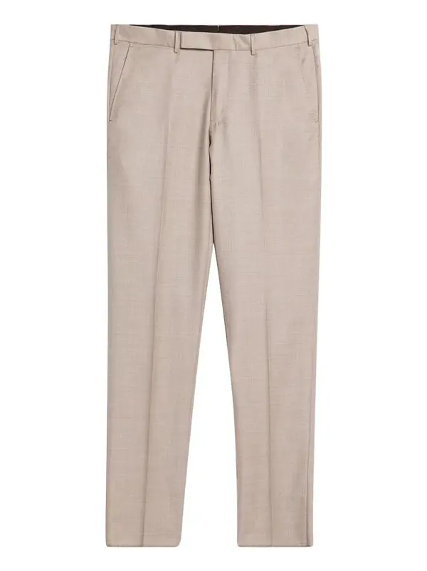 Zegna Trofeo Twill Flat-front Pants - Md Brw Sld