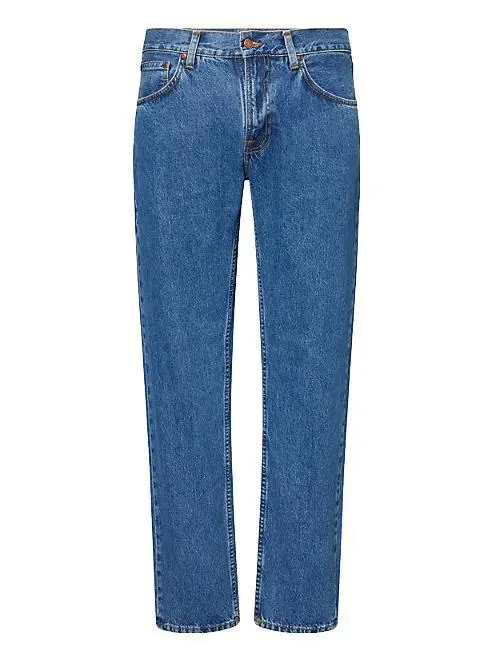 Nudie Jeans Gritty Jackson Straight-leg Denim Jeans - Morning Mist