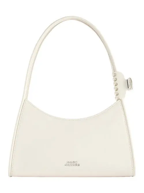 Marc Jacobs Leather Shoulder Bag With Claw Clip - Cotton White