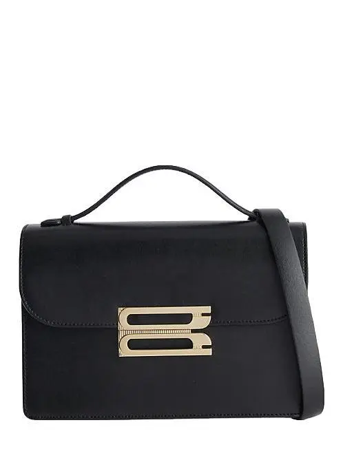 Victoria Beckham Dorian Leather Shoulder Bag - Black