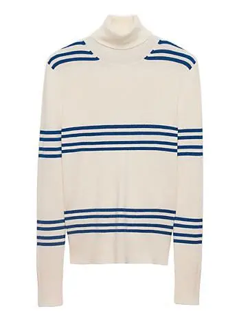 Prada Striped Wool Knit Top - Neutral