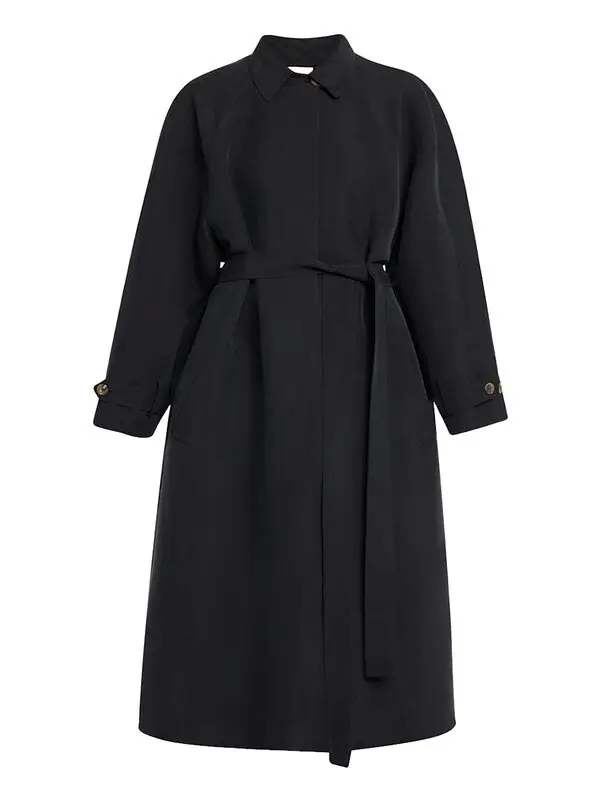 THE ROW Ryo Beled Long Trench Coat - Black