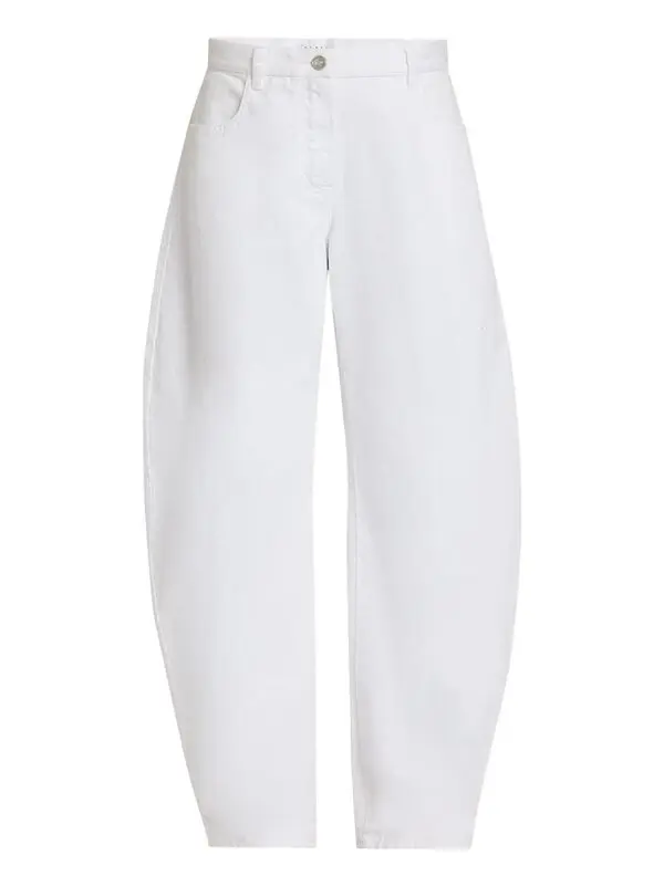 Alaïa Rounded High-rise Jeans - Blanc