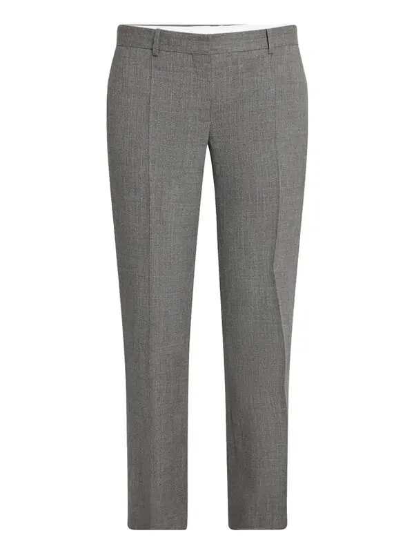 THE ROW Ian Mid-rise Wool Pants - Grey Melange