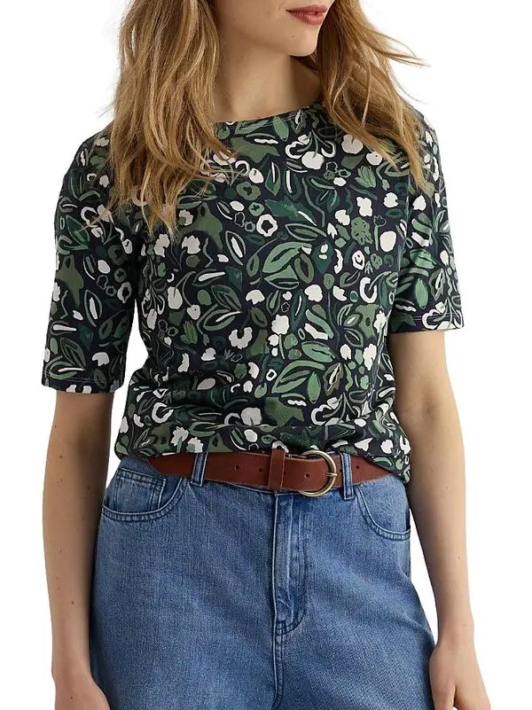 SEASALT CORNWALL Printed T-shirt - Garden Plants Inkwell