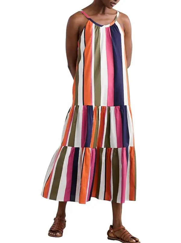 SEASALT CORNWALL Alba Striped Dress - Indian Summer Multi