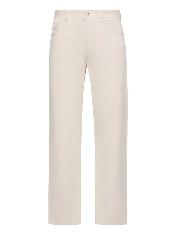 Moncler Straight Leg Jeans - White