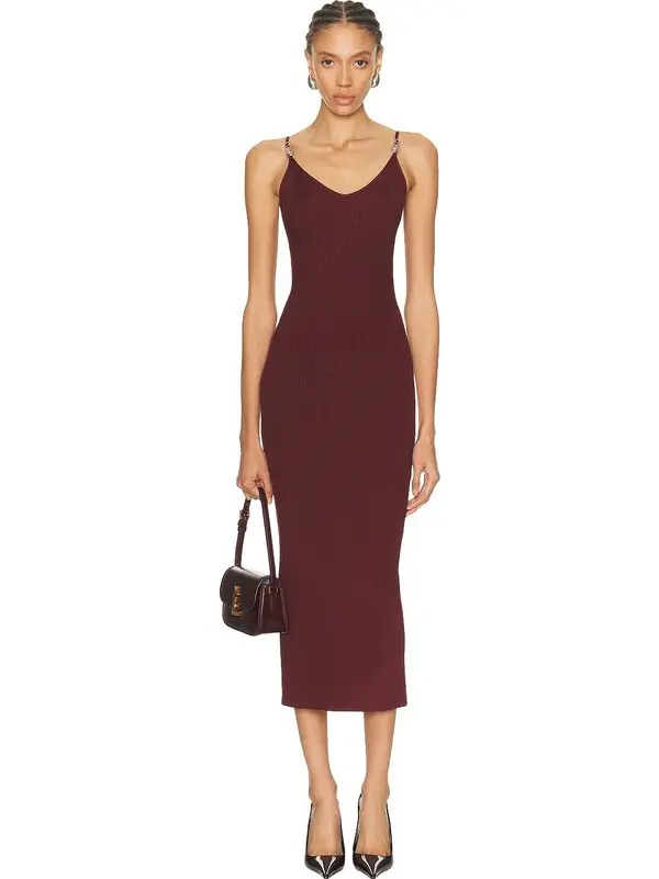 Versace Sleeveless Long Dress - Burgundy