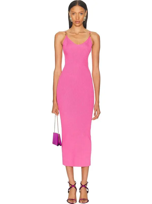 Versace Sleeveless Long Dress - Dragon Fruit
