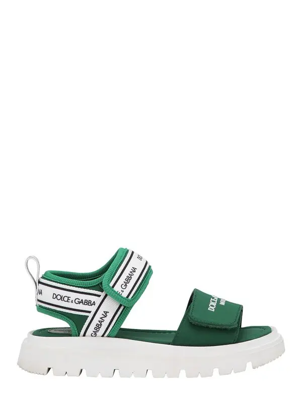 Dolce & Gabbana Sandals With Logo - Green
