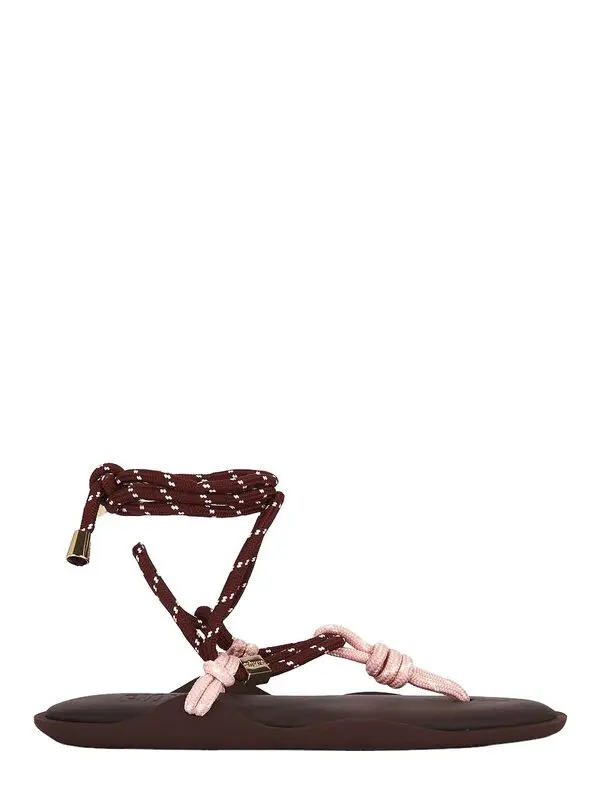 Flowze Flo Twin Sandal - Bordeaux & Silver Pink