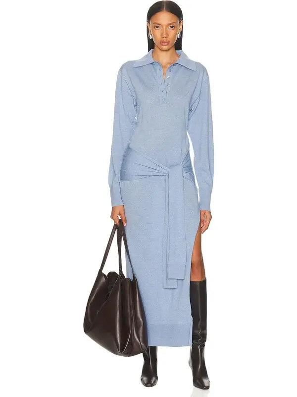 Stella McCartney Wool Maxi Dress - Oxford Blue
