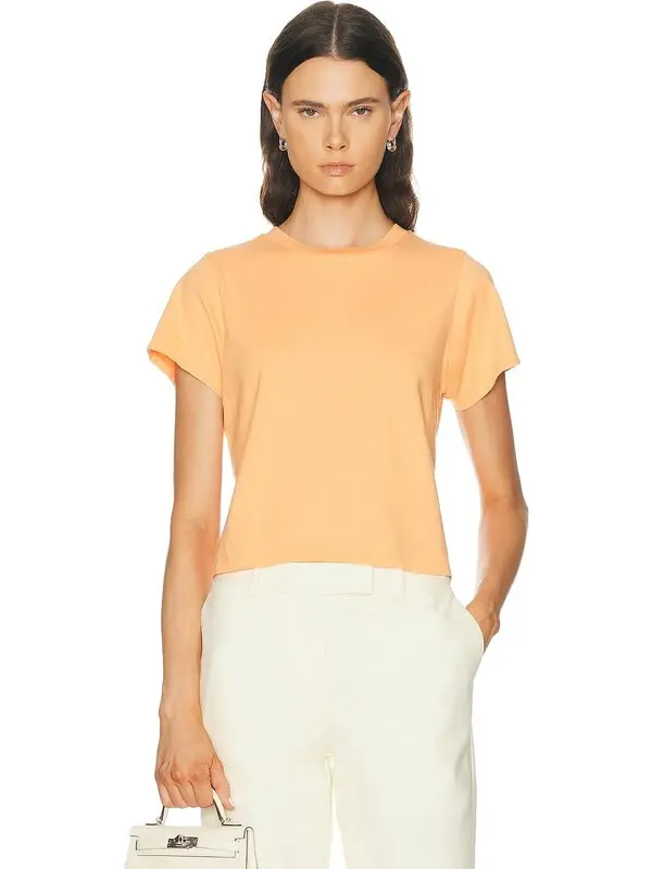 Renggli Cropped Cotton Jersey T-shirt - Melon