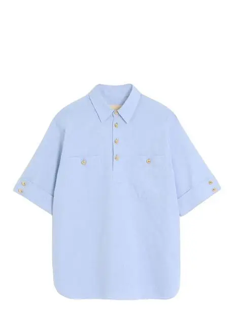 Valentino Garavani Oxford Cotton Polo Shirt - Natural