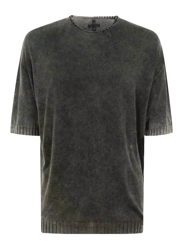 MD75 Ribbed-trim T-shirt - Grey