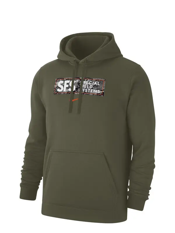 Nike Sfs Club Fleece Pullover Hoodie - Brown