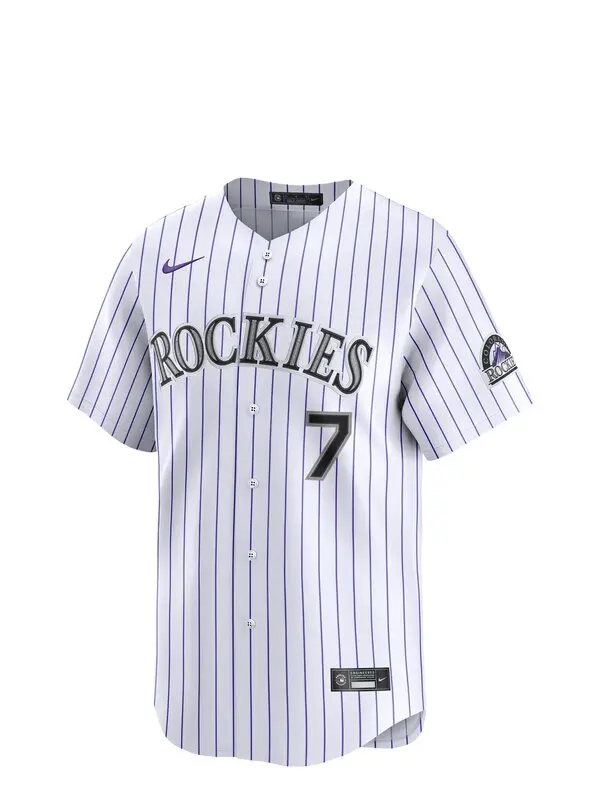 Nike Brendan Rodgers Colorado Rockies Mlb Limited Jersey - White
